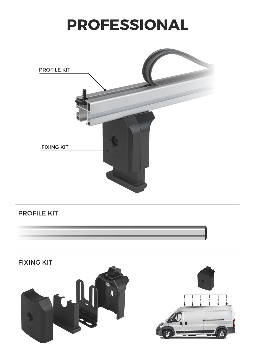 Menabo - Professional aluminum roof rack set (3 bars + kit) for Renaut ...